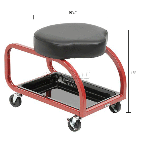 Stools | Vinyl Upholstered | ShopSol Low Profile Shop Stool with Tool ...