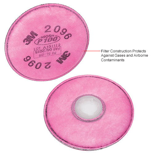3M™ Particulate Filter, P100,w/Acid Gas Relief, 2096, Pkg of 2 ...