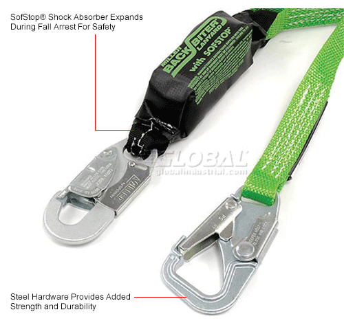 Miller BackBiter® Tie-Back Lanyard, 6-ft, 913B/6FTGN
