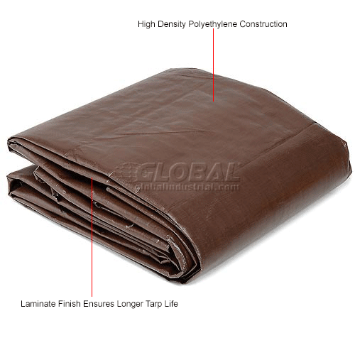16' x 20' Super Heavy Duty 8 oz. Tarp Brown - BR16x20