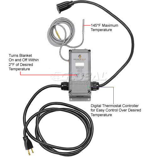 Powerblanket® Insulated Drum Heating Blanket, 55 Gallon Capacity 145°F ...