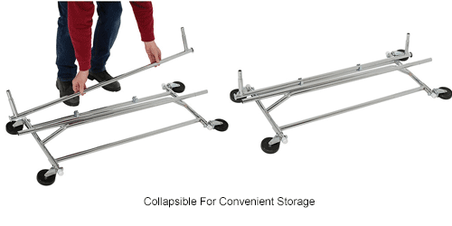 Salesman's Collapsible Portable Clothing Rack RCS/1 - Round Tubing - Chrome