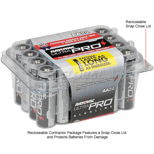 Rayovac® Alkaline Ultra Pro™ AA 24 Battery Contractor Pack - Pkg Qty 24