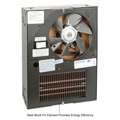 TPI Fan Forced Ceiling Heater E3035DWBW - 1500/750W 120V