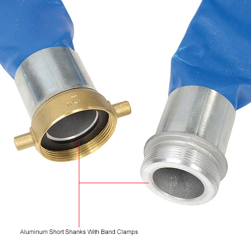 Apache 98138054 2" x 100' PVC Lay Flat Discharge Hose w/ M x F Aluminum ...