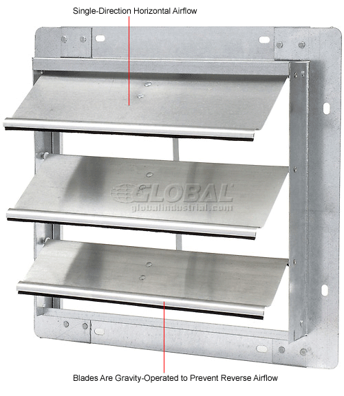 Low Velocity Exhaust Shutter 12" - 502-STD-12