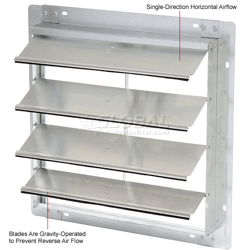 Low Velocity Exhaust Shutter 16" - 502-STD-16
