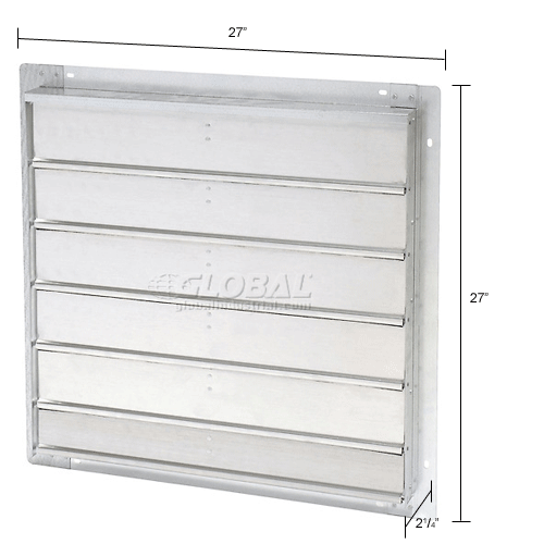 Low Velocity Exhaust Shutter 24" - 502-STD-24