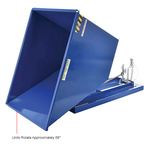 Steel Self-Dumping Forklift Hopper W/ Bump Release, 1 Cu. Yd., 6000 Lbs ...