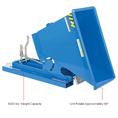 Steel Self-Dumping Forklift Hopper W/ Bump Release, 1/3 Cu. Yd., 6000 ...