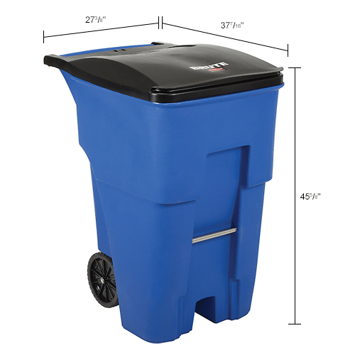 Rubbermaid Brute® 95 Gallon Rollout Container - FG9W2273BLUE