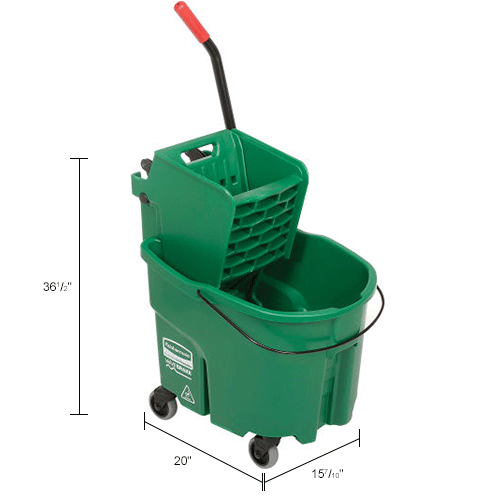 Rubbermaid WaveBrake® 2.0 Side Press Mop Bucket & Wringer Combo 26-35 ...