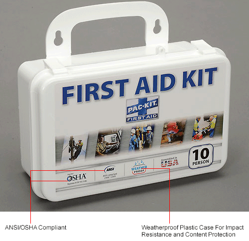 Pac-Kit® #10 Weatherproof Plastic ANSI First Aid Kit