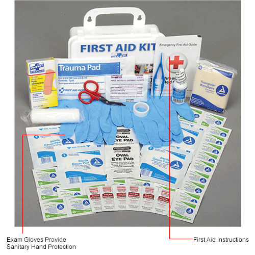 Pac-Kit® Weatherproof Plastic ANSI Plus Pac-Kit® #10 First Aid Kit
