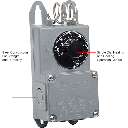 PECO Industrial Coiled Temperature Controller TF115-023 Temp. Range -30 ...