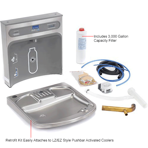 Kitchen & Bath Fixtures Water Filtration & Softeners Elkay LZWSRK EZH2O RetroFit Bottle Filling ...