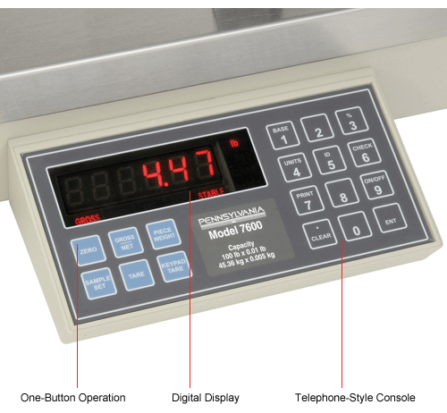 Pennsylvania Heavy Duty Digital Counting Scale 50lb x 0.005lb 12" x 14 ...