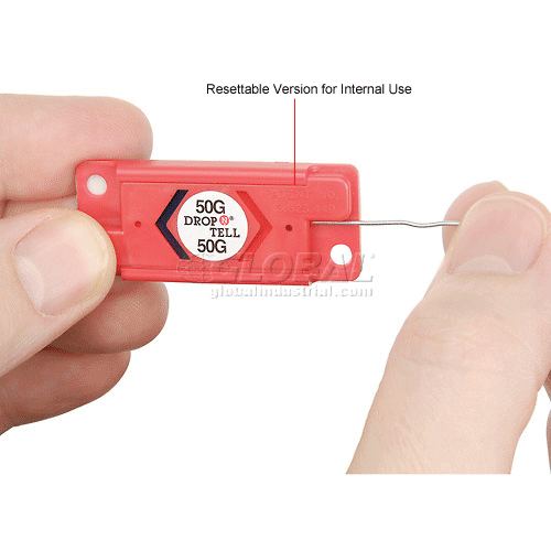 Drop N Tell® Impact Indicators For Electronic Equipment, 25G Range, Red ...