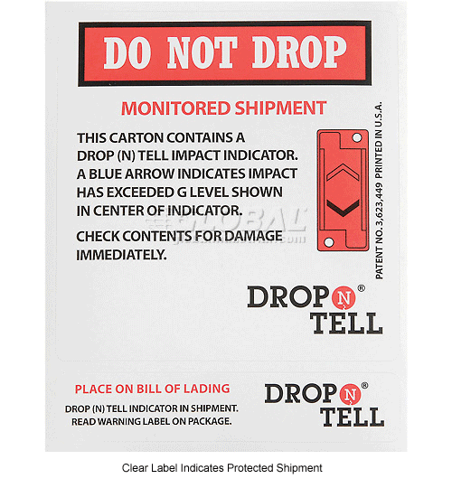 Drop N Tell® Impact Indicators For Robust & Sturdy Products, 100G Range ...