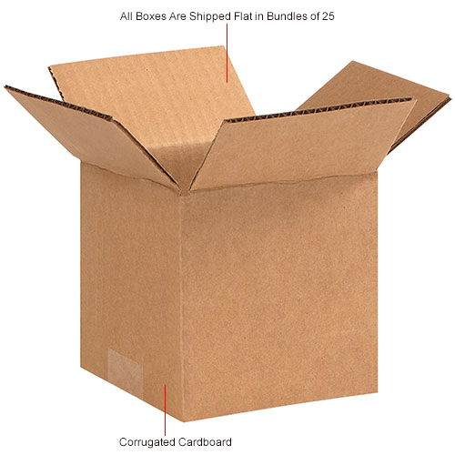 Global Industrial™ Cube Cardboard Corrugated Boxes, 5"L x 5"W x 5"H ...