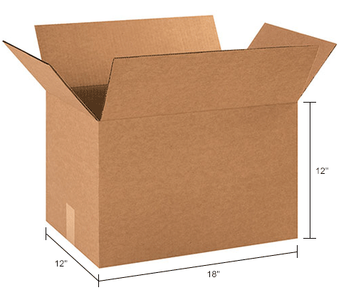Global Industrial™ Cardboard Corrugated Boxes, 18"L x 12"W x 12"H ...
