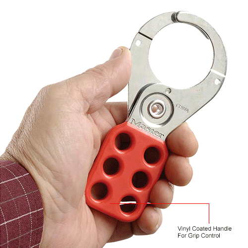 Master Lock® Steel Lockout Hasp, 1-1/2" Jaw Clearance