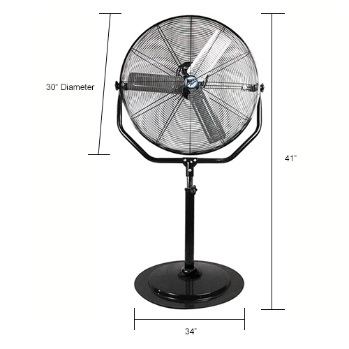 MaxxAir™ 30" Pedestal Fan, 4,800 CFM, 1/4 HP, 1 Phase