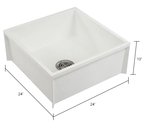 Fiat® MSBID2424 Molded Stone Mop Sink 24" X 24"