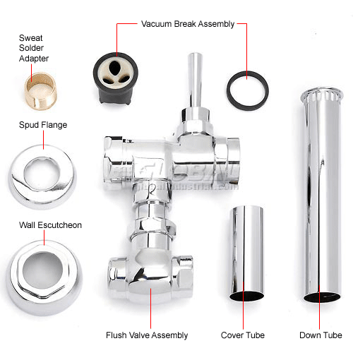 American Standard 6047.161 Manual Flush Valve For Toilets, 1.6 GPF