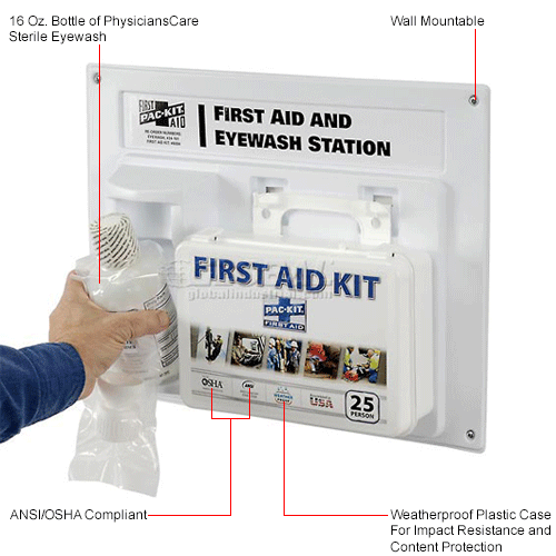 Physicians Care Eye Flush Solution with First Aid Kit, 24-500