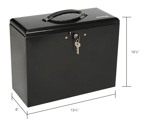 Master Lock® No. 7148D Steel Security File Box 13-1/2"L x 6"W x 10-1/2 ...