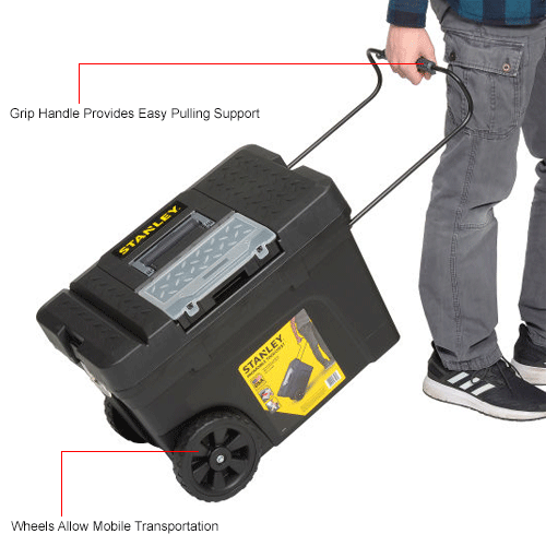Stanley 033026R Pro-Mobile 17 Gallon Contractor Tool Chest With ...
