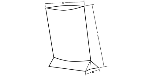 Co Extruded Bottom Gusset Poly Bags, 8"W x 22"L, 1 Mil, Clear, 1000/Pack