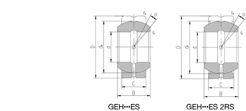 GEH 45ES Spherical Plain Bearing, Metric, Heavy Series