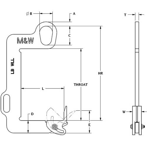 M&W Coil Lifter / Upender - 2000 Lb. Capacity