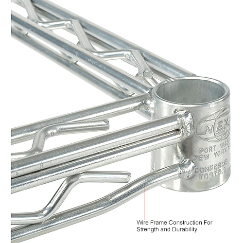 Nexel® WF1824Z Poly-Z-Brite® Three-Sided Wire Frame 24"W x 18"D