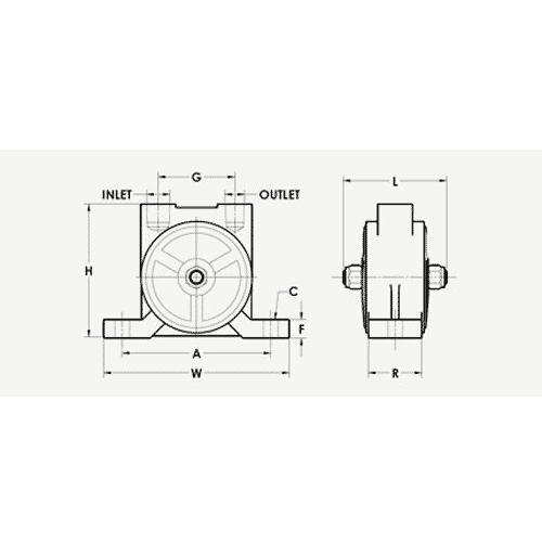 Vibco Silent Pneumatic Turbine Vibrator - BVS-320