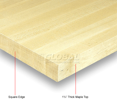 Global Industrial™ 60 x 30 Pedestal Workbench - Drawers & Cabinet ...