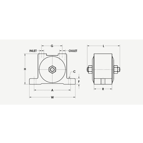 Vibco Silent Pneumatic Turbine Vibrator - MHI-320