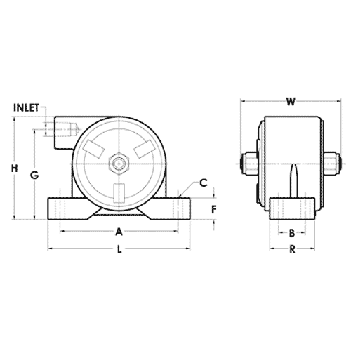 Vibco Silent Pneumatic Turbine Vibrator - VS-250