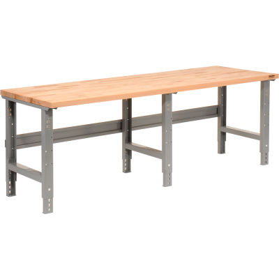 Global Industrial™ Adj. Height Workbench W/C-Channel Leg, Birch Sq ...
