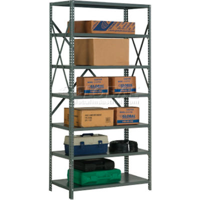 Global Industrial™ Steel Shelving 18 Ga 36"Wx18"Dx73"H Open Clip Style ...