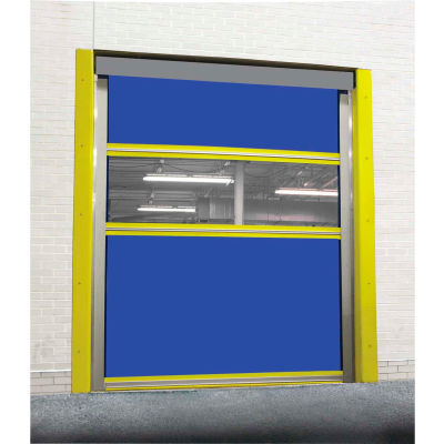 TMI Spring-Loaded Roll-Up Dock Door PVC Coated Blue Vinyl Panels ...