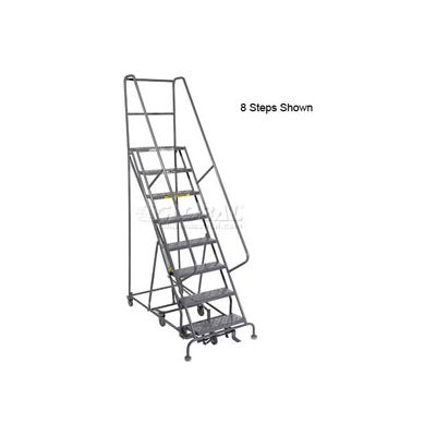 12 Step Steel Easy Turn Rolling Ladder - Safety Angle - KDAD112246