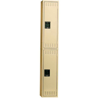 Tennsco® 2-Tier 2 Door Locker, Recessed Handle, 12"W x 18"D x 36"H ...