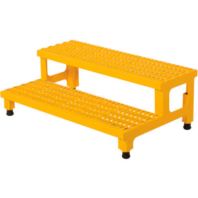 ASP-36 Adjustable Height Step Stand, Carbon Steel 36"W x 24"L