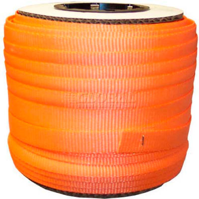 Woven Polyester Strapping 3/4" x .050" x 250' Orange - Pkg Qty 10 ...