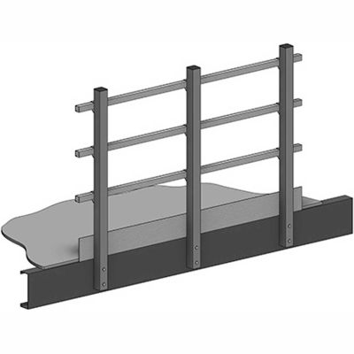 Cogan 3-Rail Steel Handrail With 4"H Safety Kickplate, 42"H | 798848 ...