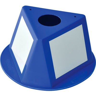 Global Industrial™ Inventory Control Cone W/ Dry Erase Decals, Blue