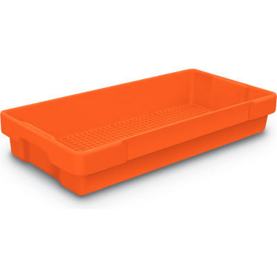 Plastic Utility Tray Orange 26" L X 12-1/2" W X 4-1/2 H - Pkg Qty 5